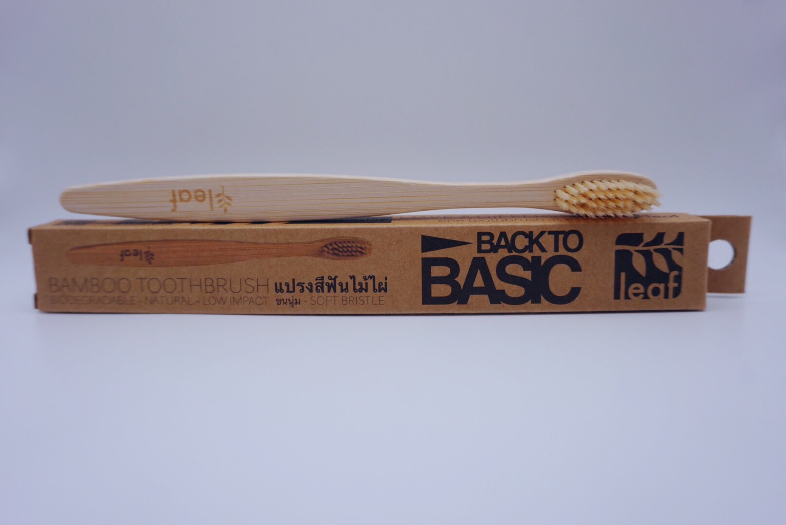 Basic Bamboo Toothbrush | Soft Bristles Eco Toothbrush Thailand